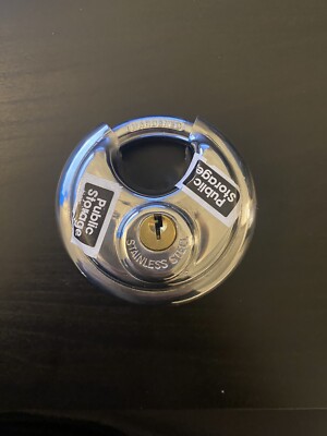 Public Storage Lock - Heavy Duty Stainless Steel Disc Lock With 2 Keys ...