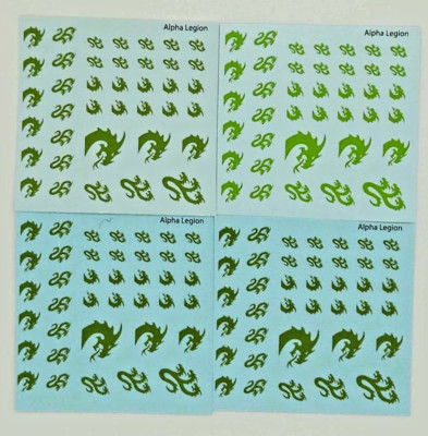 4x Alpha Legion Transfer Sheet | Decals - Warhammer 40K - Chaos Space ...