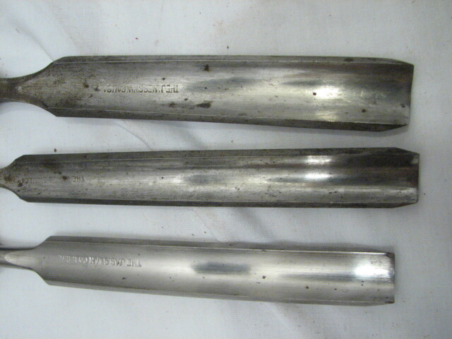 Lot Woodworking Gouge Chisels James Swan Buck Crank Neck Crane Carving ...