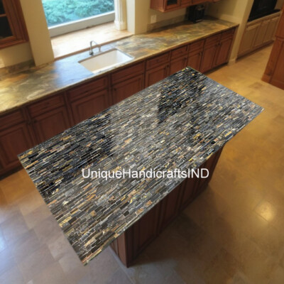 Blue Tiger Eye Countertop, Bathroom Vanity Top, Modern Kitchen ...