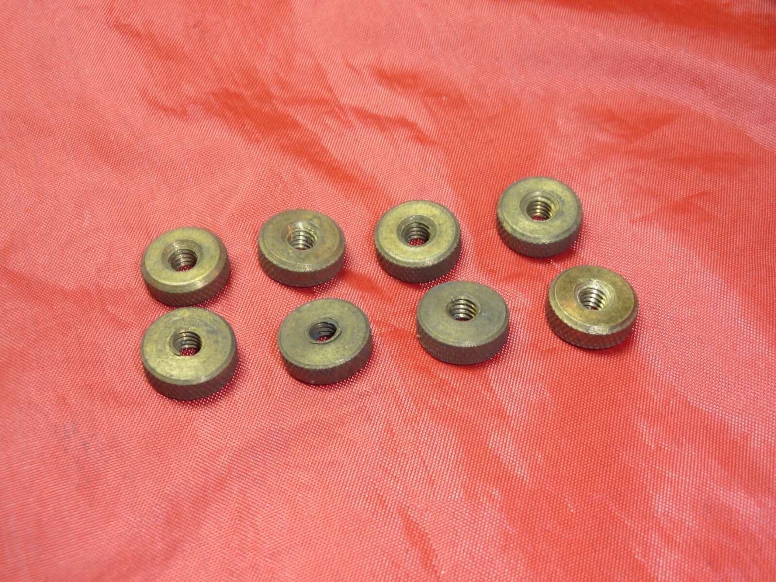 NOS Vintage Spark plug Brass Thumb Knurled Nuts Set of 8 Old Vintage ...