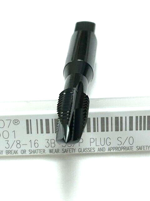 3/8-16 HYPRO-7 3FLUTE SPIRAL POINT PLUG TAP BLACK OXIDE OSG 2881001 ...