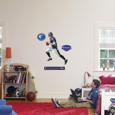 Joe Flacco FATHEAD Junior 2'8" x 1'11" + Name Sign NFL Ravens Wall ...