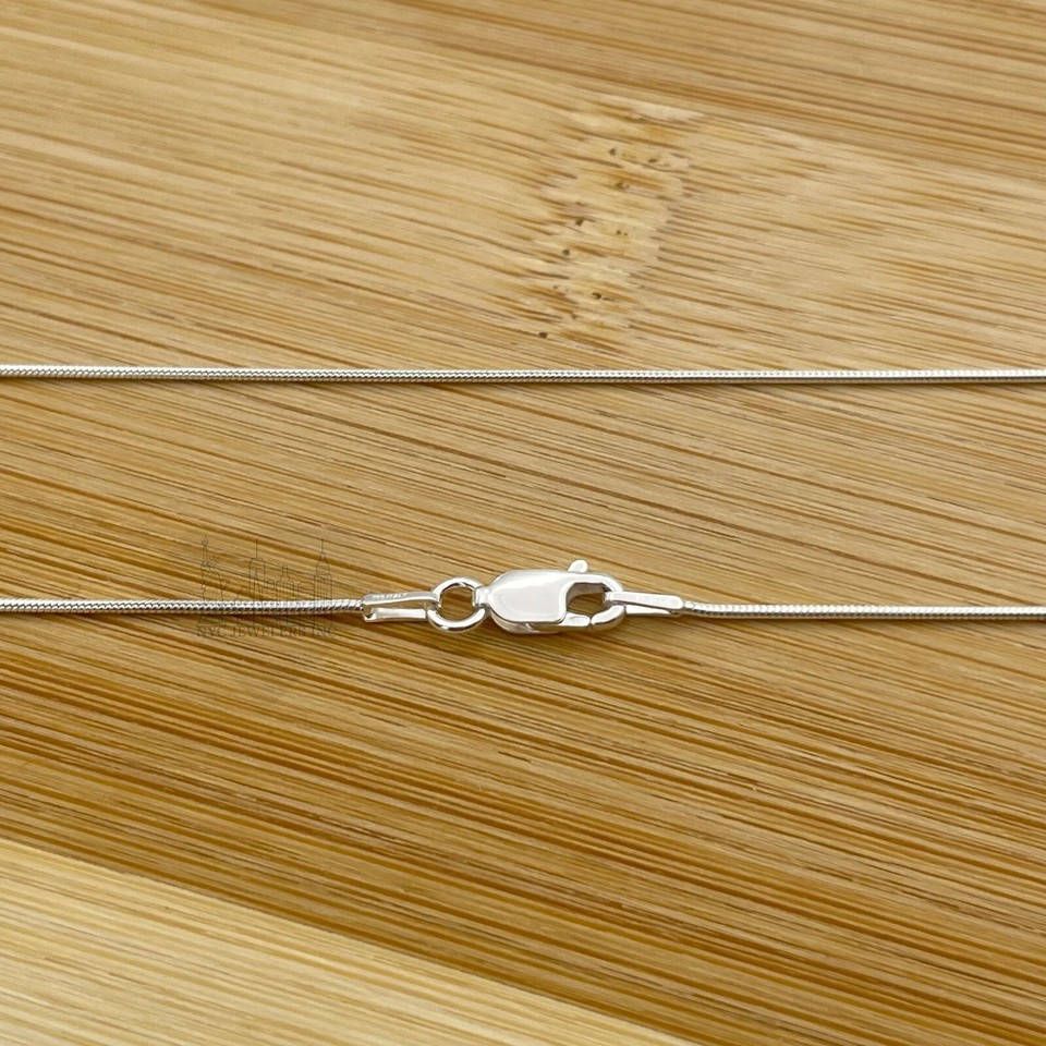 Italian Solid Sterling Silver Snake Chain Necklace Thin 925 Silver ...