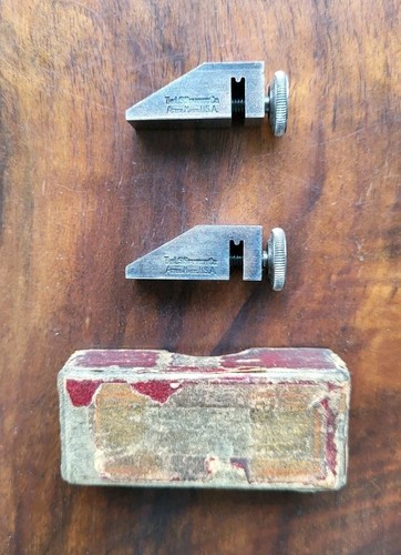 (2) Vintage L. S. Starrett Key Seat Rule Clamps w/Box Machinist Tools ...
