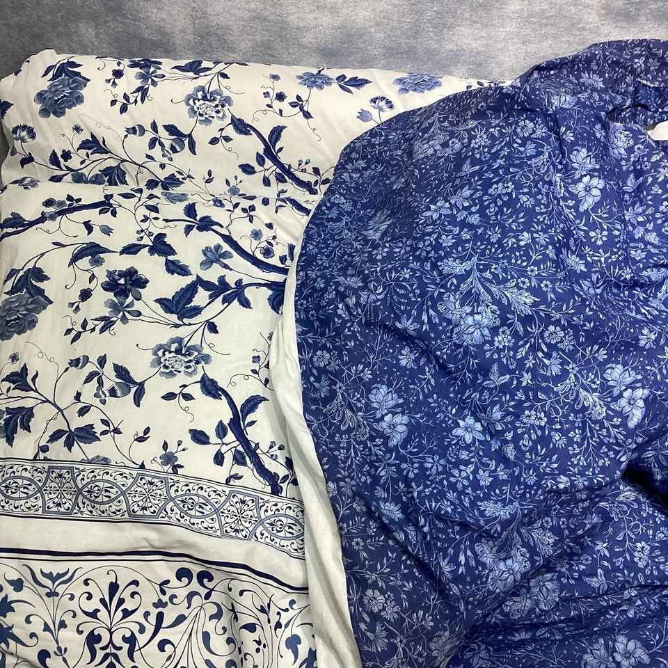 Laura Ashley Charlotte Blue Reversible Duvet Set COVER & INSERT & 2 ...