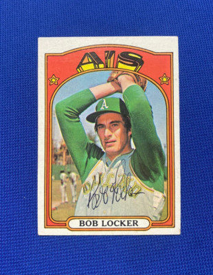 1972 TOPPS BOB LOCKER OAKLAND ATHLETICS A'S SIGNED AUTOGRAPH CARD #537 ...