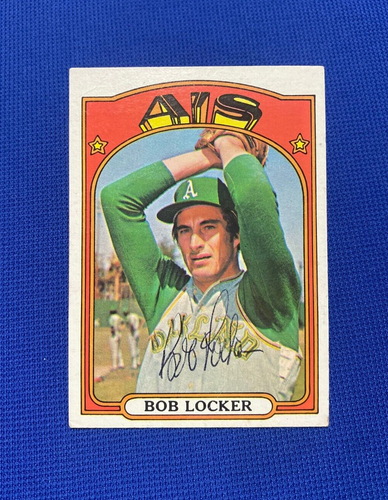 1972 TOPPS BOB LOCKER OAKLAND ATHLETICS A'S SIGNED AUTOGRAPH CARD #537 ...