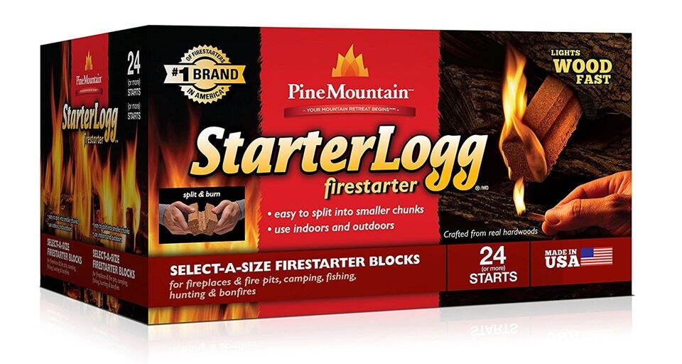 24Pc Starter Log Firestarter Fireplace Firelighter Fire Logs Wood Stove ...