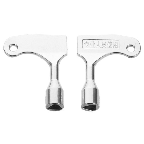 2 Pcs Triangle Lock Key Bin Keys for Commercial Cabinet Spanner Garbage ...