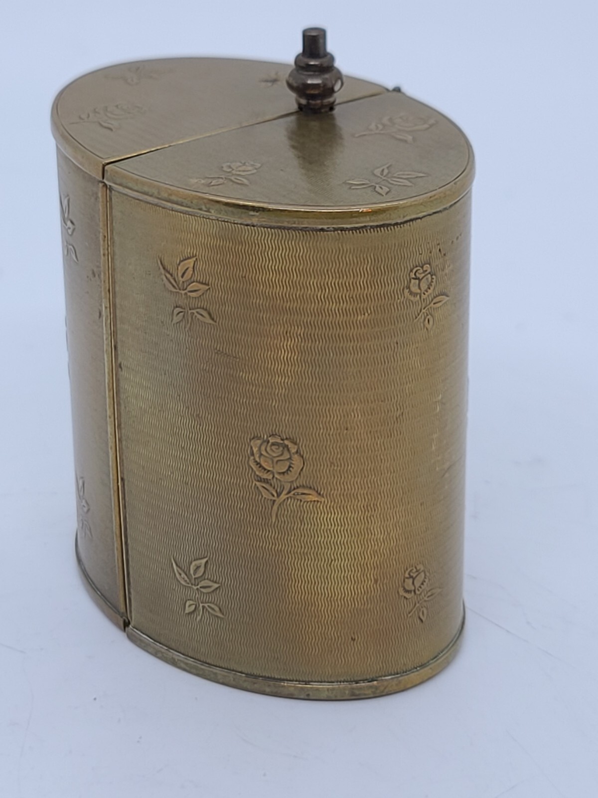 Vintage SEMCA Brass Carriage Clock Style Cylindrical Hinged Alarm Clock ...