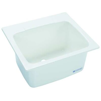 Mustee 10 Utility Sink, 13-3/4 In H, 25 In W, 22 In L, Drop-In, Smc ...
