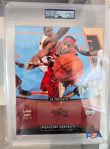 2005 UD Portraits LeBron James Signed 8x10 Signature #LJ1 Card Auto PSA ...
