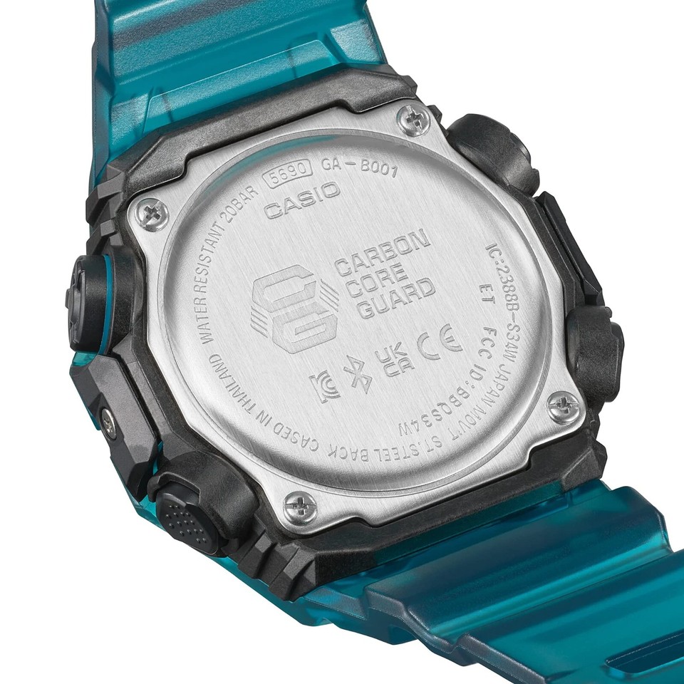 Casio Watch G-Shock GA-B001G-2A Men'S Turquoise Blue Skelet new with ...
