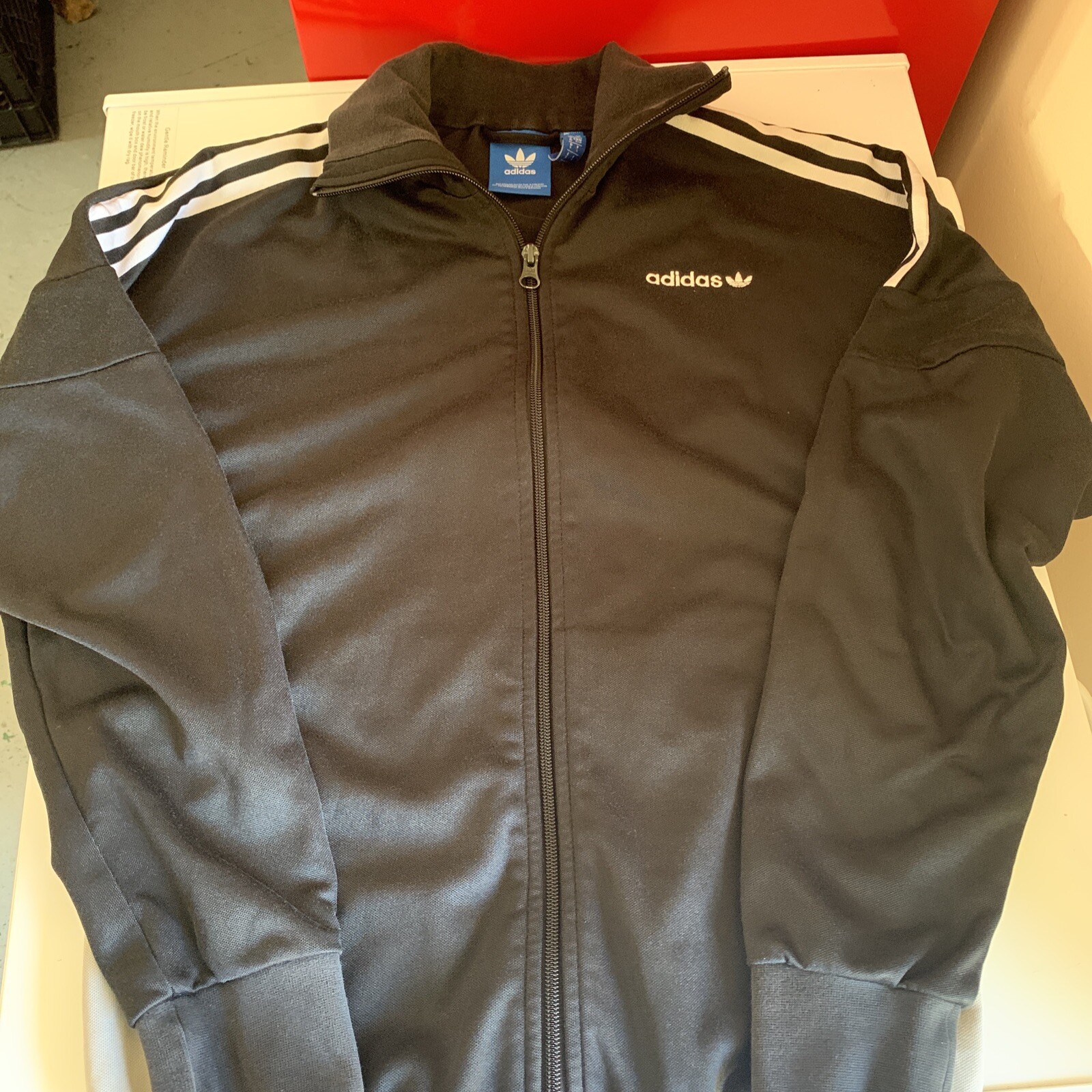 adidas mens small jacket black zip up - Gem