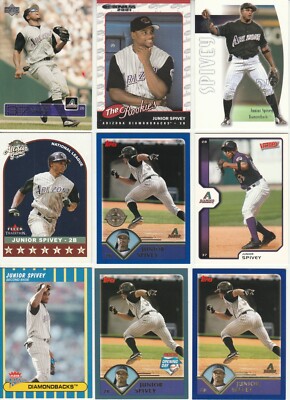Huge 35 + different JUNIOR SPIVEY cards lot RC 2001 - 2005 Diamondbacks ...