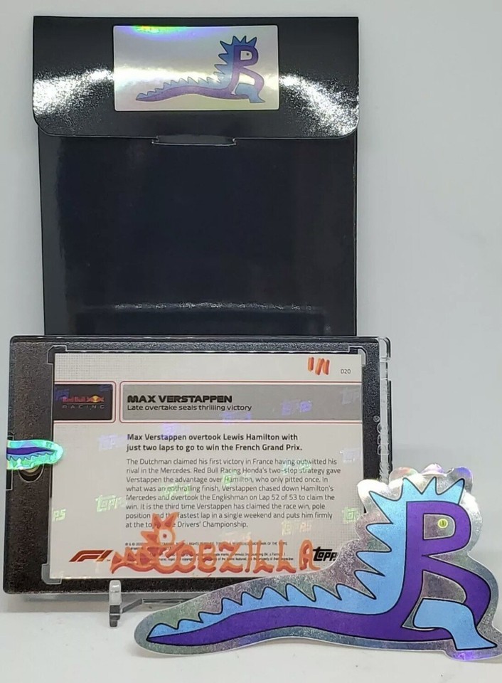 Max Verstappen 2021 Topps Now #020 Formula 1 F1 Embellished Bobzilla ...