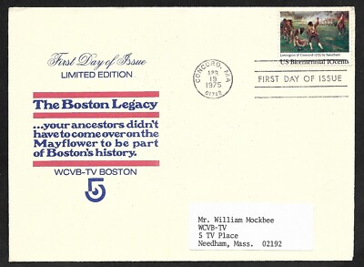 #1563 10c Battle of Lexington & Concord - Boston Legacy Cachet FDC ...