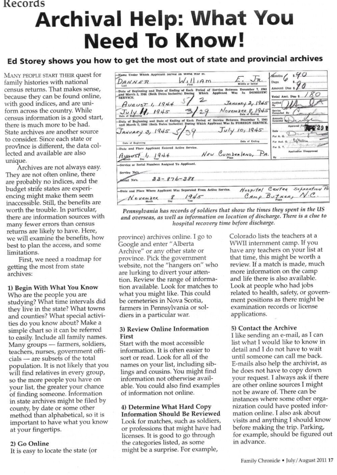 Family Chronicle Magazine Name Challenges Counterfeit Ancestors U.S ...
