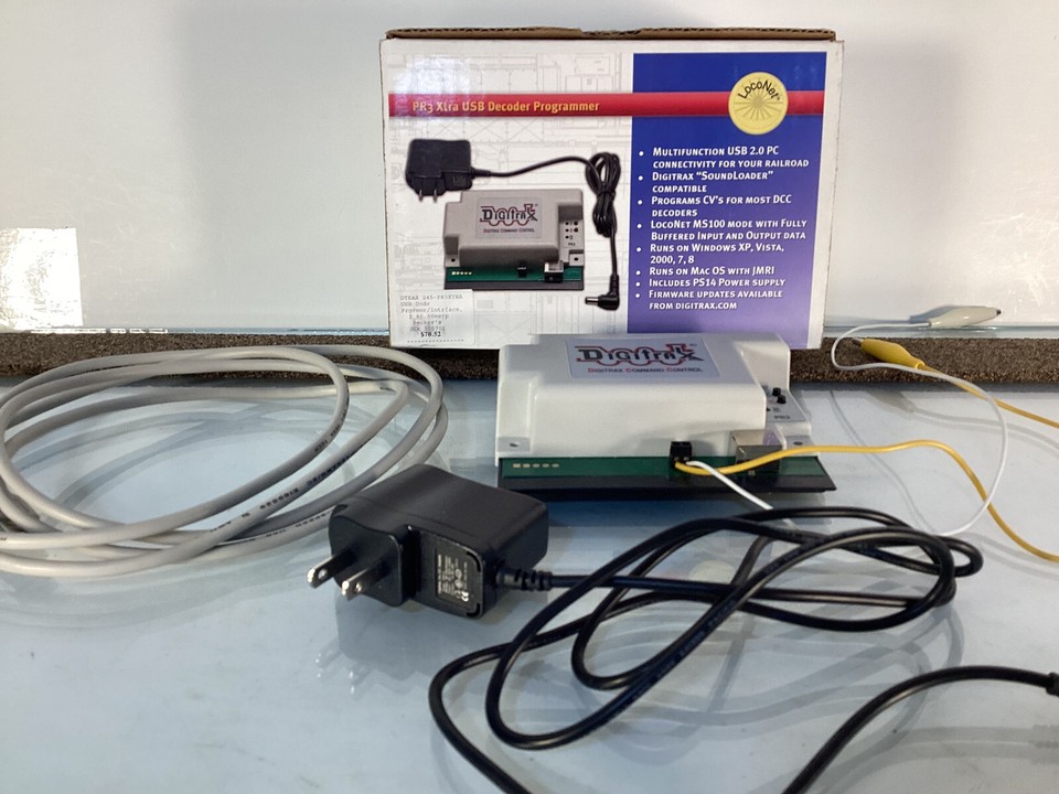 Digitrax DCC PR3 Programmer w/Power Supply & USB cable. Used! | eBay