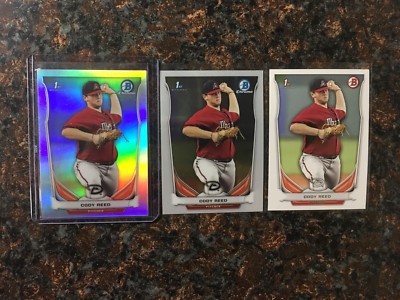 Cody Reed RC LOT 3x 2014 Bowman Draft Refractor Chrome & Base #CDP52 ...