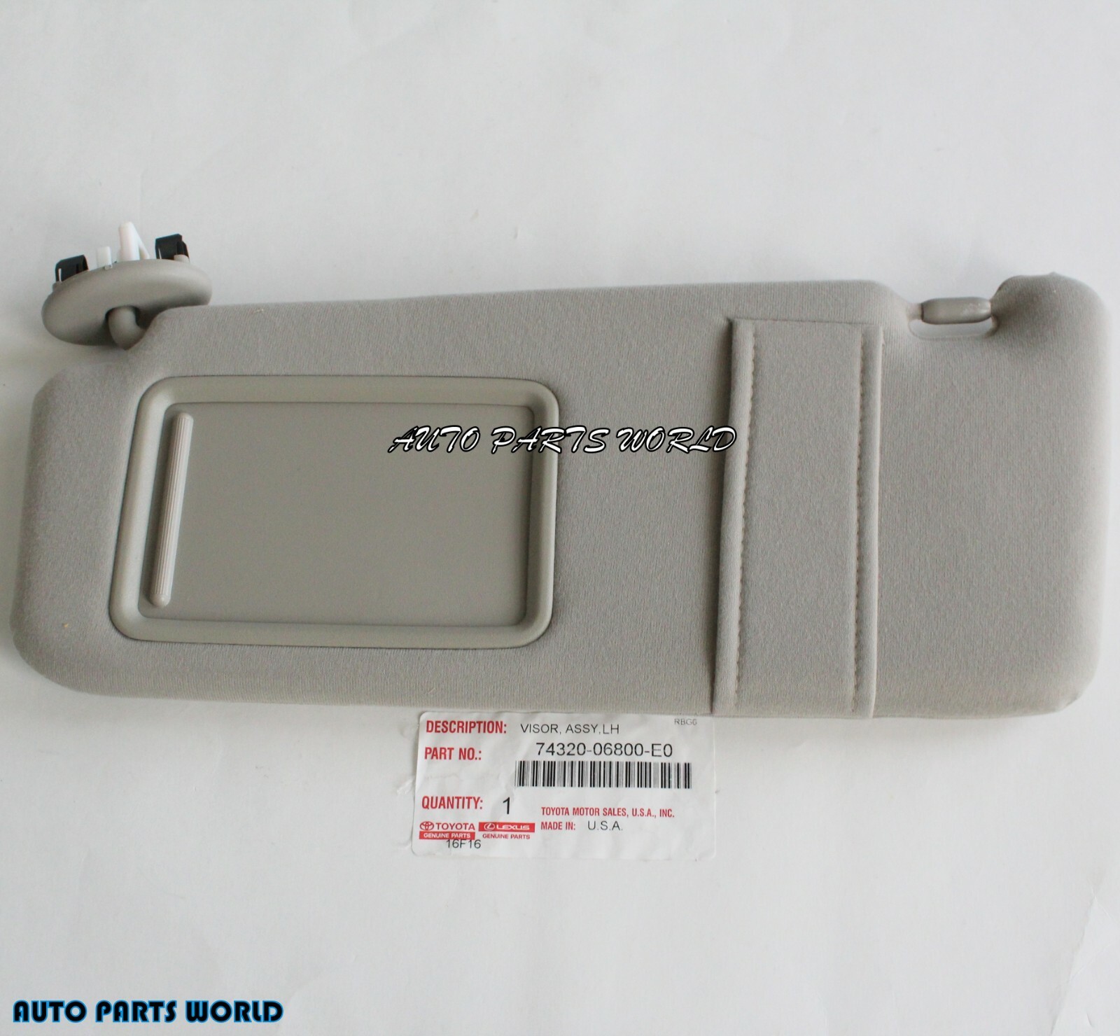 GENUINE TOYOTA 07-11 CAMRY LEFT DRIVER BEIGE SUNVISOR W/SUNROOF 74320 ...