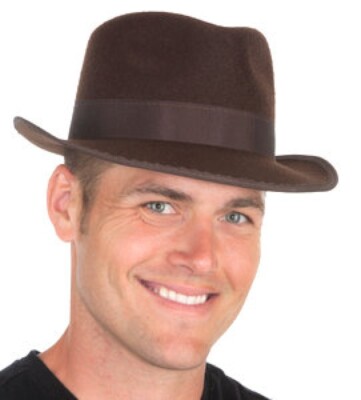 Brown PermaFelt Fedora Indiana Jones Hat Gangster Freddy Krueger | eBay