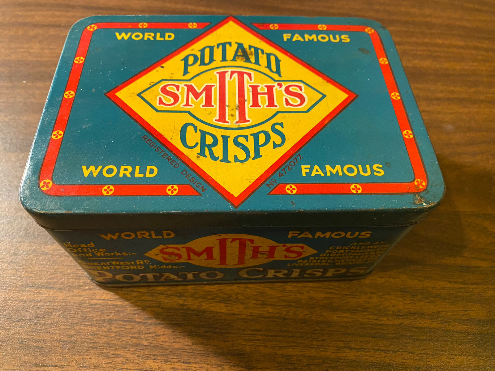 World Famous Smith’s Potato Crisps Tin Box (empty) | eBay