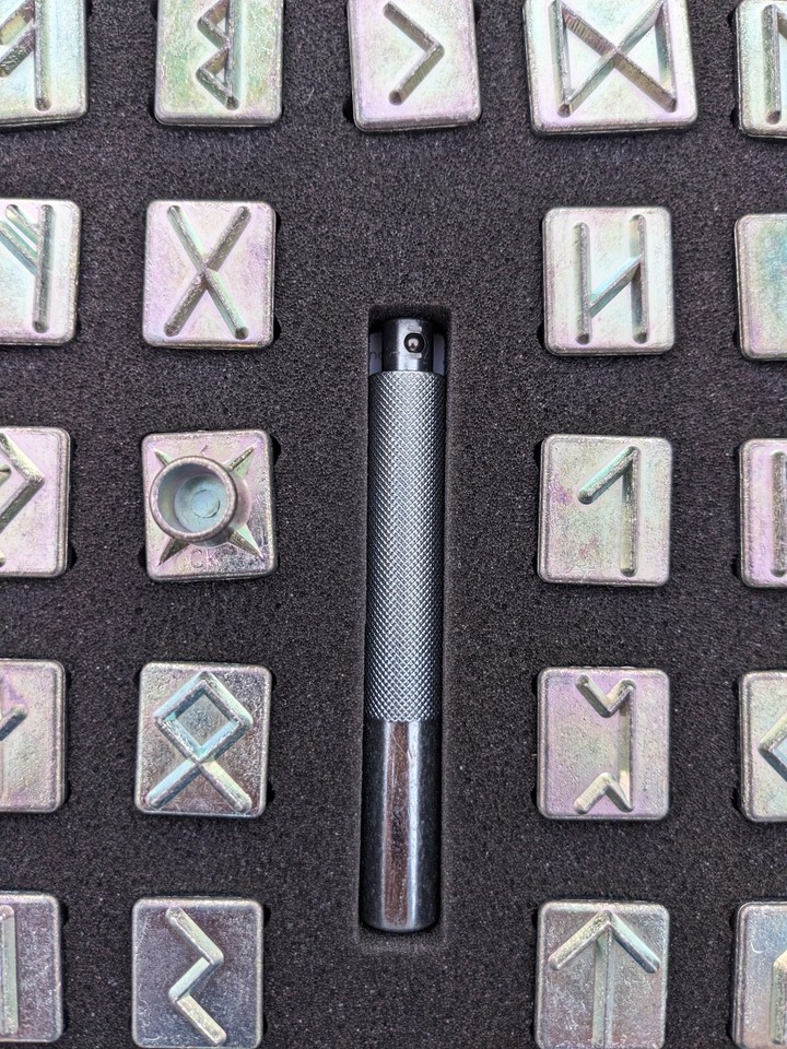 3/4" Runic Letters Alphabet Leather Stamp Set Leather Tool Celtic ...