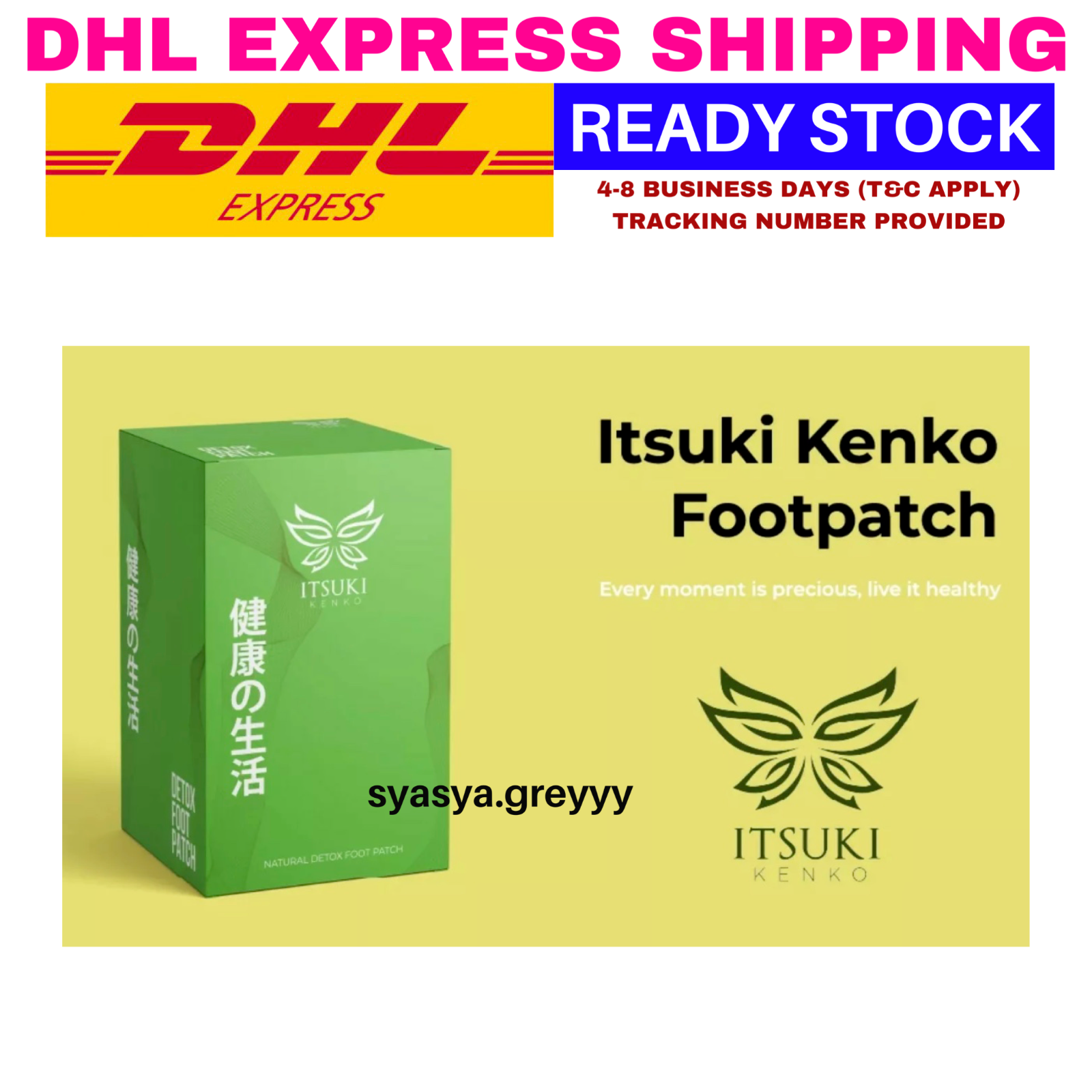 1 BOXES Premium ITSUKI KENKO HEALTH Detox Foot Pads Patch Herbal ...