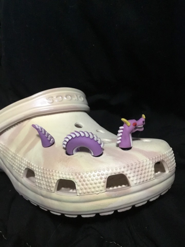Crocs Handmade jibbitz 3pc 3D dragon sea monster red blue pink shoe ...