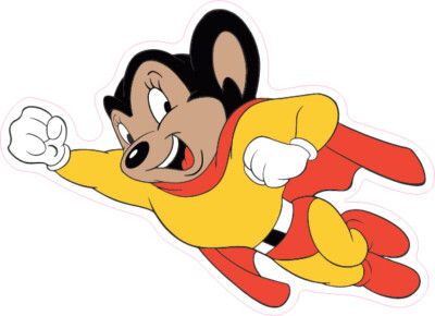 Mighty Mouse Vinyl Bumper Sticker Window Decal Multiple Sizes | eBay
