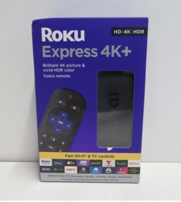 Roku Express 4K+ 3941 Streaming Media Player Device HD/4K/HDR W/ Voice ...