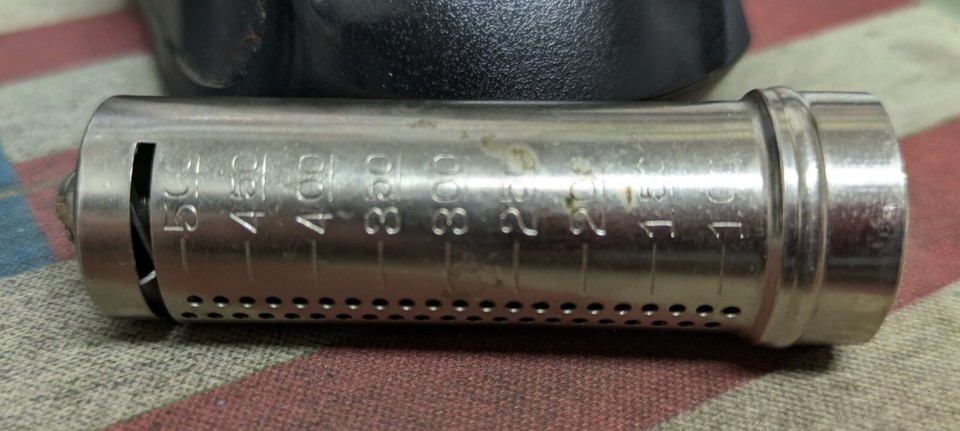 VINTAGE THE B & R MFG CO NEW YORK METAL COIN DIME TUBE BANK & COUNTER ...