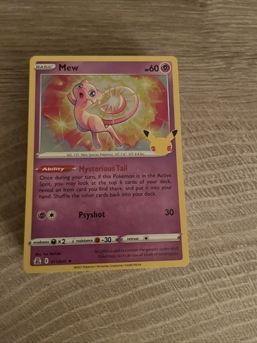 Pokémon TCG Mew Celebrations 011/025 Holo Holo Rare | eBay