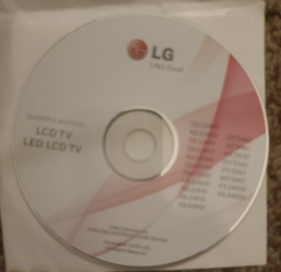 Original LG Led TV Owner's Manual DVD Free Shipping | eBay