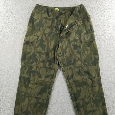 Vtg Cabelas Pants Large 34x32 Camo Cargo Leafy Woodland Oak Hunting ...