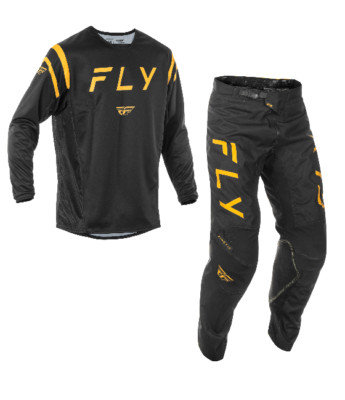 2025 Fly Kinetic Center Motocross Gear Black Gold Adults | eBay UK