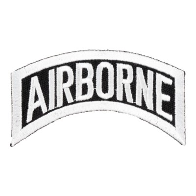 Black & White Airborne Rocker Tab Patch, U.S. Army Patches | eBay