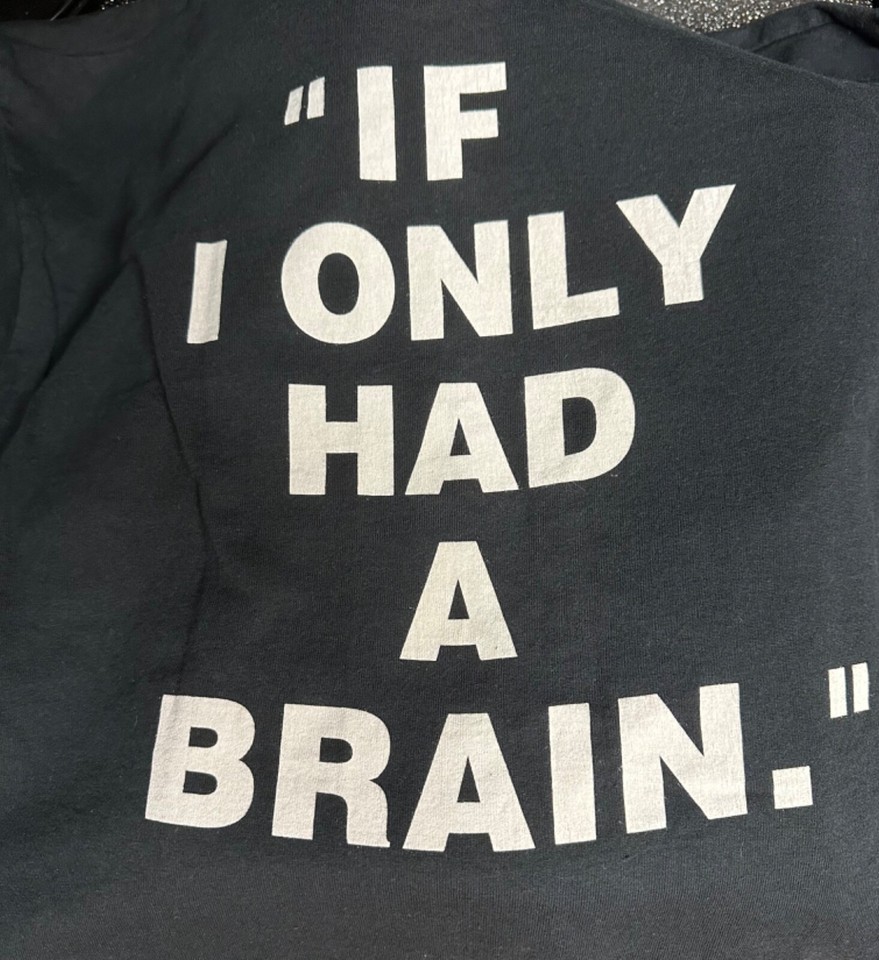 STANLEY DESANTIS "If I Only Had A Brain" Scarecrow Vintage 1992 Black T ...