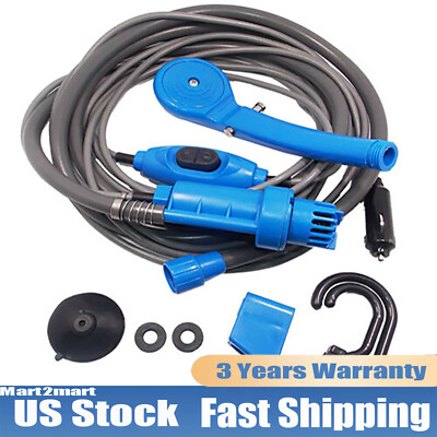 12V Portable Camping Shower Handheld Outdoor Water Pump Car Caravan ...