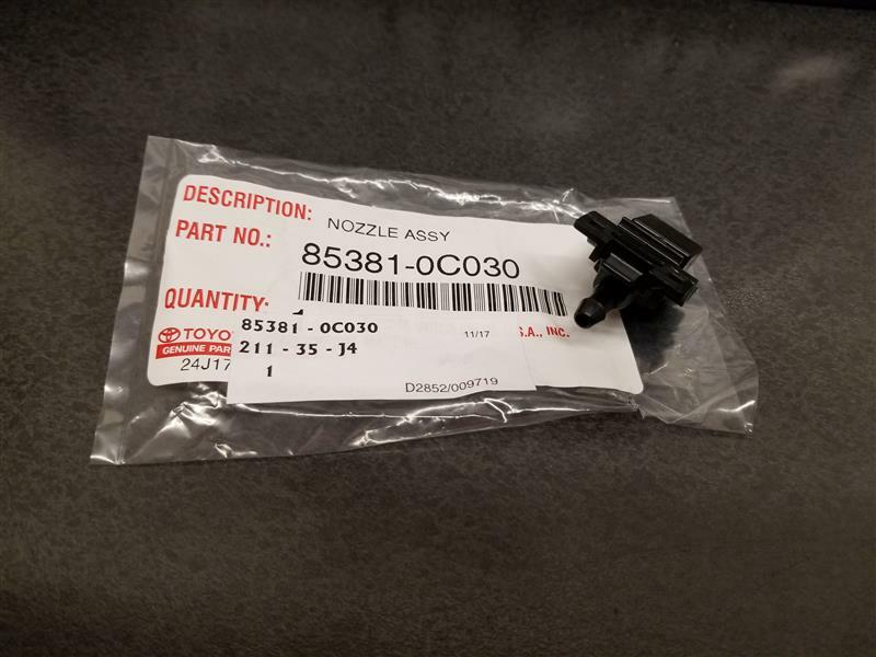 07-20 TUNDRA 0 ZERO DEGREE WINDSHIELD WASHER Nozzle 85381-0C030 Genuine ...