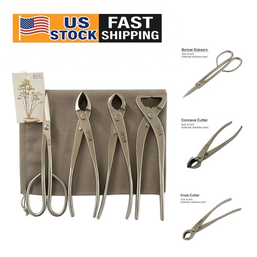 4-Piece Bonsai Tool Set - Precision Pruning for Enthusiasts & Experts ...