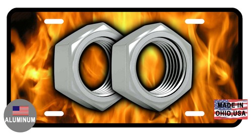 LICENSE PLATE HOT NUTS DURABLE ALUMINUM HIGH QUALITY FULL COLOR GLOSSY ...