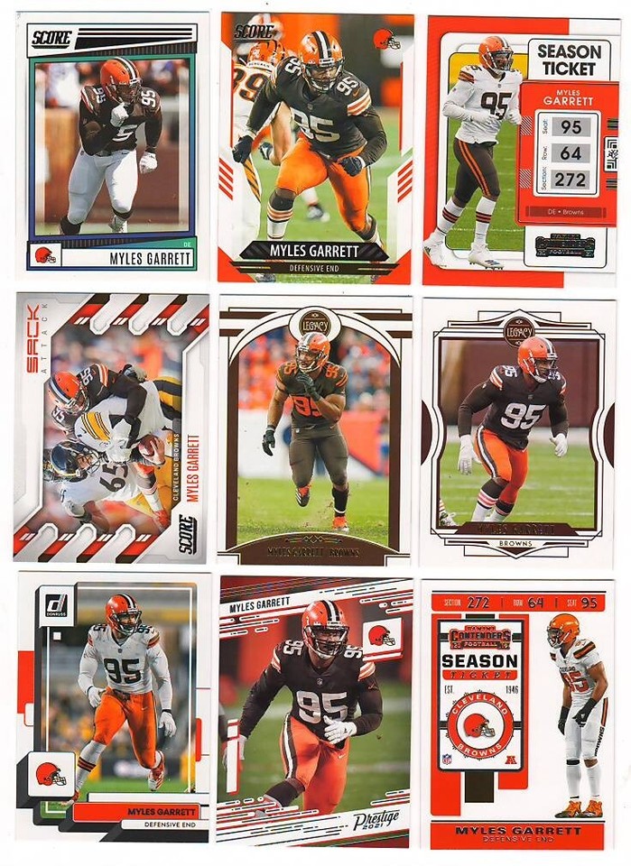 x25 Different Myles Garrett Football Card lot Prizm Optic Rookie Card ...