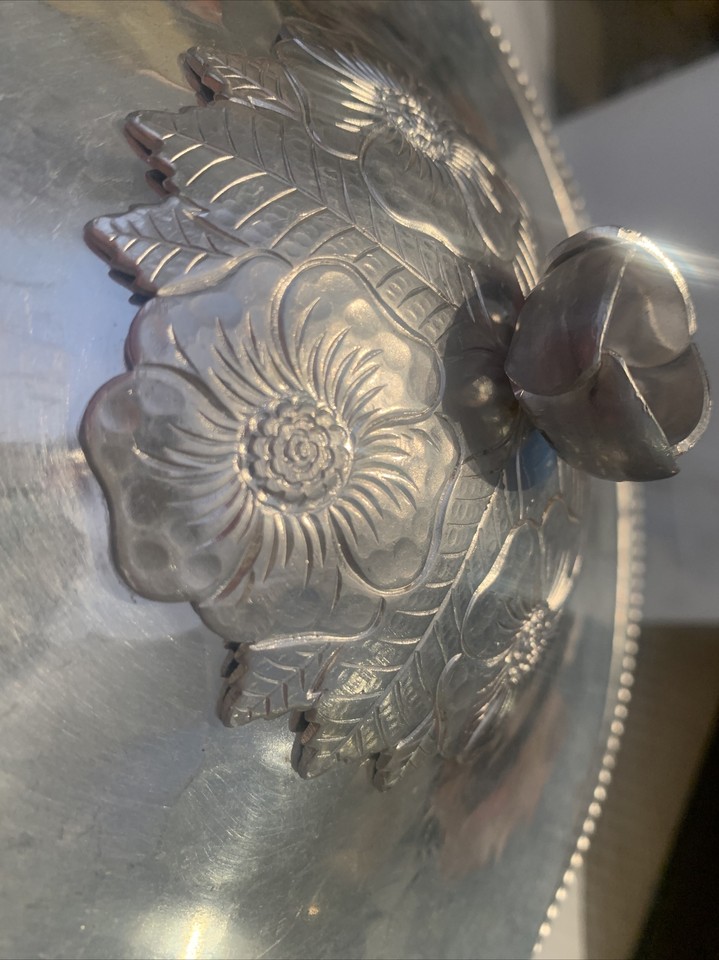 Vtg Continental Silver Co Inc Wild Rose Brilliantone 1058 Hammered ...