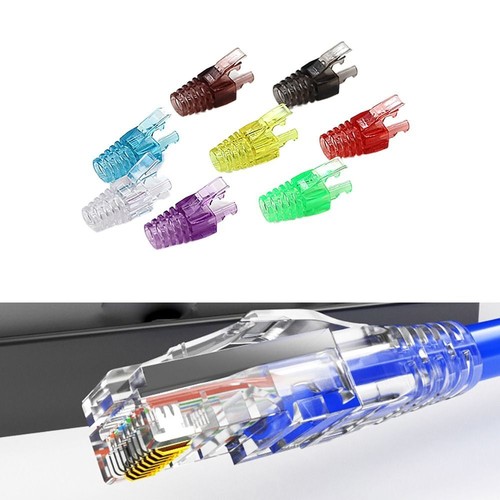 Protective LAN Cable Connector Boot Cover Standard CAT6 Ethernet Cable ...