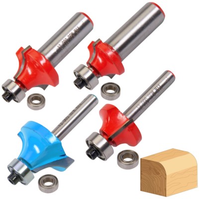 ROUND OVER/OVOLO ROUTER BIT 1/2" 1/4" Shank Wood TCT Groove Cutter ...