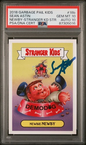 2018 Garbage Pail Kids GPK Newbie Newby #18b Sean Astin Autograph PSA ...