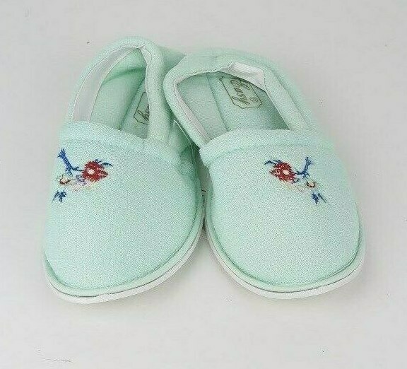 Women's Comfy Cotton Terry House Slippers Shoes Solid Embroidered Sizes ...